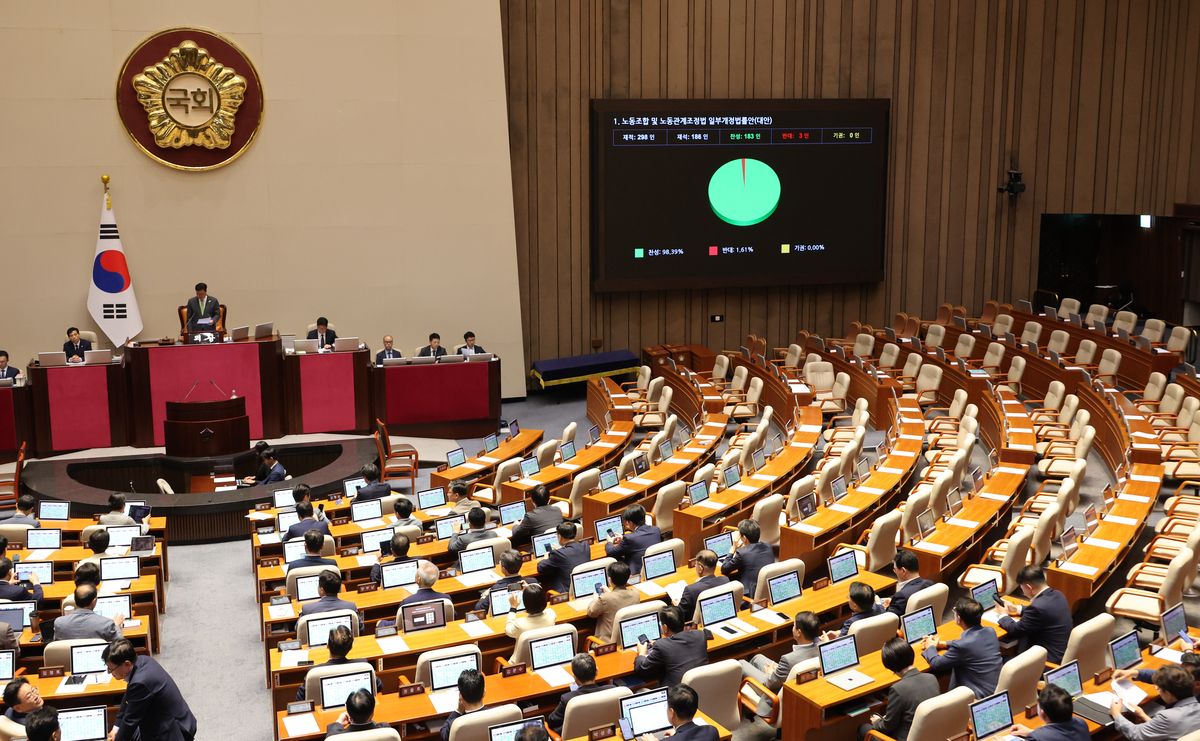 [속보]노란봉투법, 국회 본회의 통과 | 문화일보